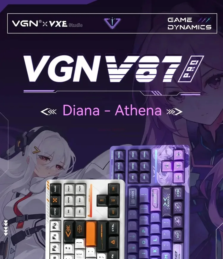VGN V87 Pro Mechanical Keyboard – Tri-Mode RGB Gasket Hot-Swap | Unendingtech