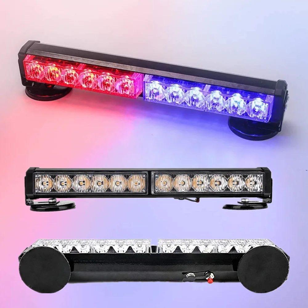 12LED-Magnetic-Flashing-Light-Wireless-Strobe-Warning-Emergency-light ...