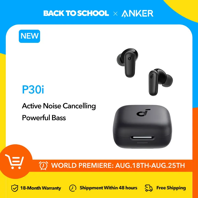 Soundcore-by-Anker-P30i-Noise-Cancelling-Earbuds-45H-Wireless-Earphone ...