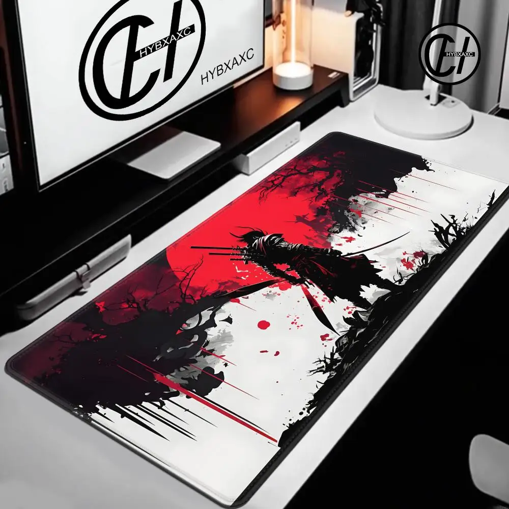 Samurai Warrior Mouse Pad Gamer Computer Accessories Keyboard Table Mat ...