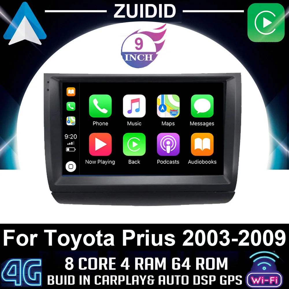 Carplay-Autoradio-2-din-Android-10-For-Toyota-Prius-20-2003-2009-Car ...