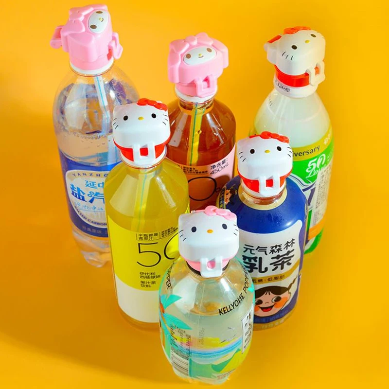 Kawaii-My-Melody-Hello-Kitty-Straw-Cap-Cartoon-Anti-Choking-Water ...
