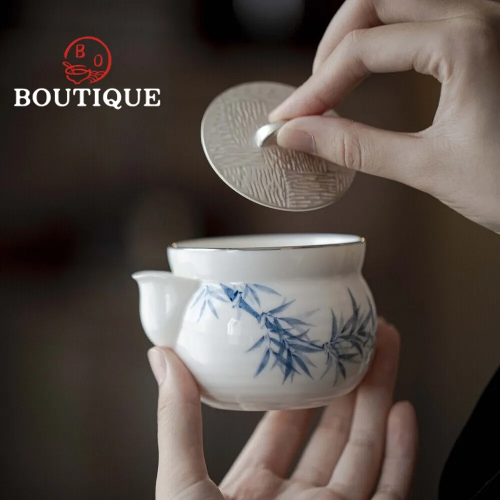 150ml-Handpainted-Bamboo-Hand-Grab-Pot-Teapot-Retro-Treasure-Pot-Tea ...