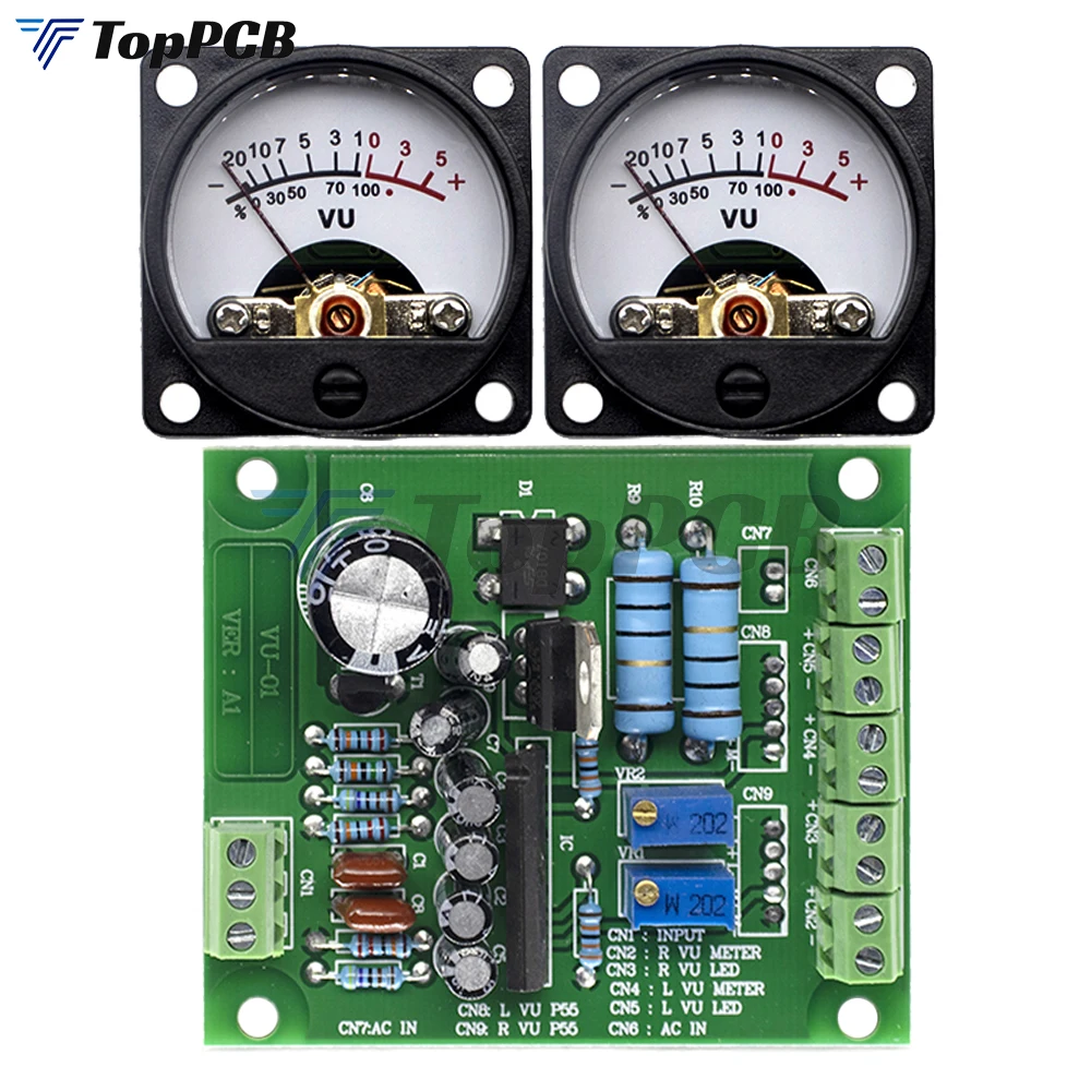 VU-Level-Audio-Meter-Stereo-Amplifier-Board-2pcs-VU-Meter-9-12VDC ...