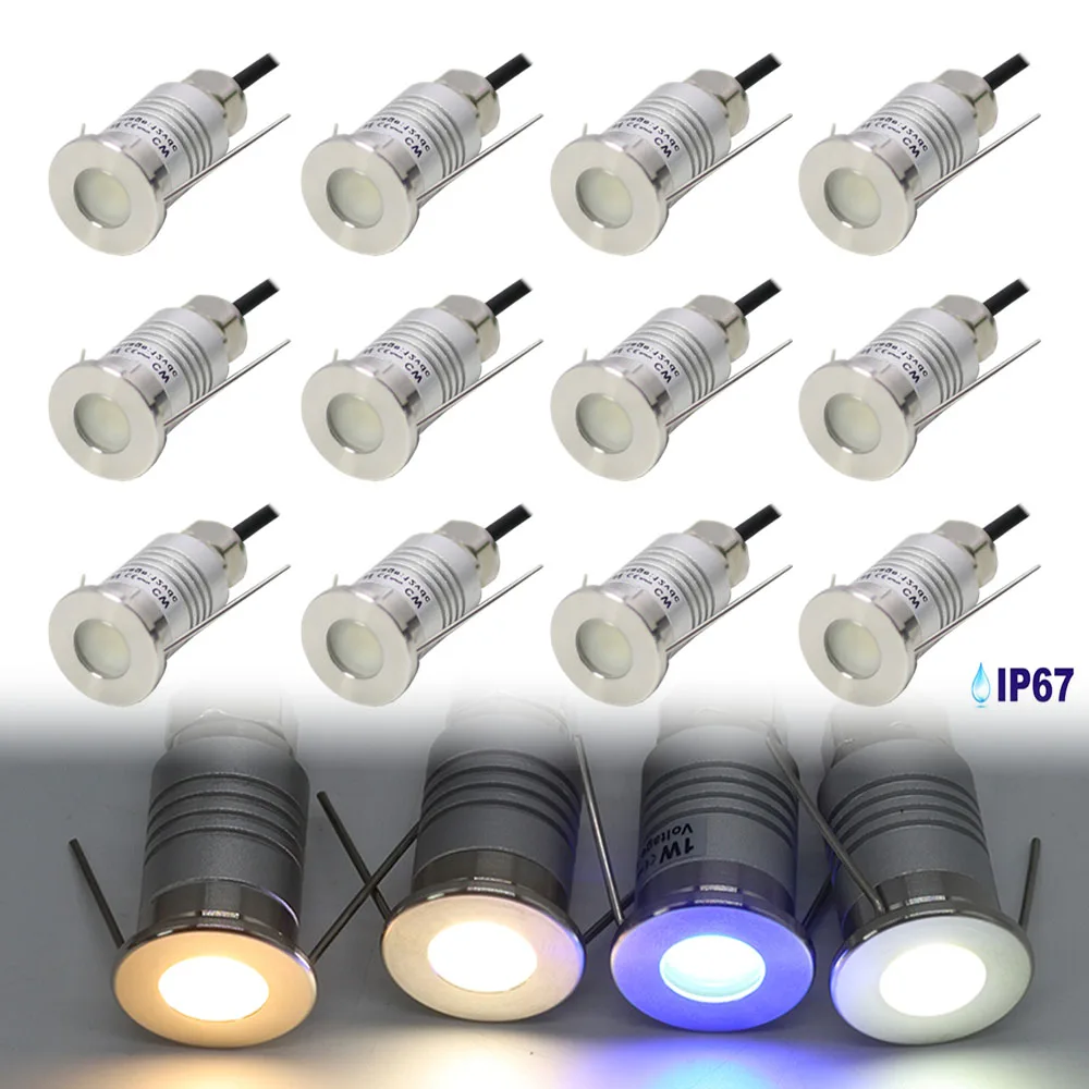 Waterproof IP67 1W Mini LED Deck Floor Lights 12V Garden Underground ...