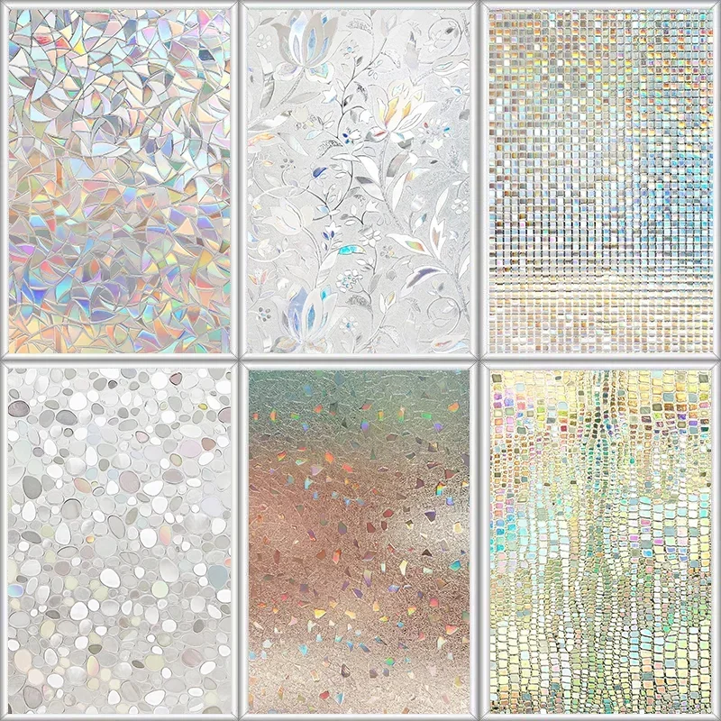 Window-Privacy-Film-Rainbow-Window-Clings-3D-Decorative-Window-Vinyl ...