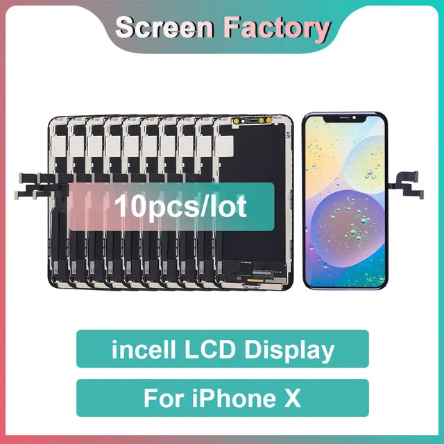 10 Pcs Incell LCD Display for iPhone X XS Max XR 11 12 Pro 13 Mini 14 ...