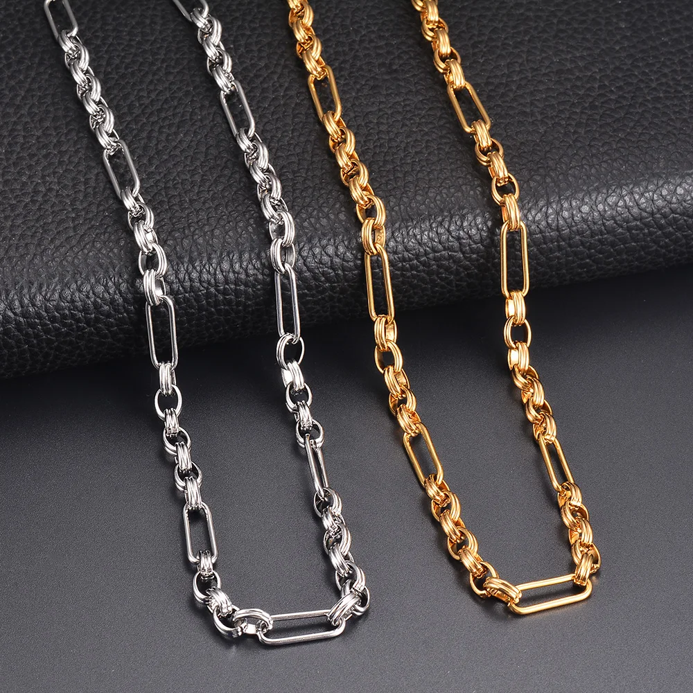 1-piece-Stainless-Steel-Handmade-5-1-Chunky-Circle-Chain-Heavy-Thick-O ...