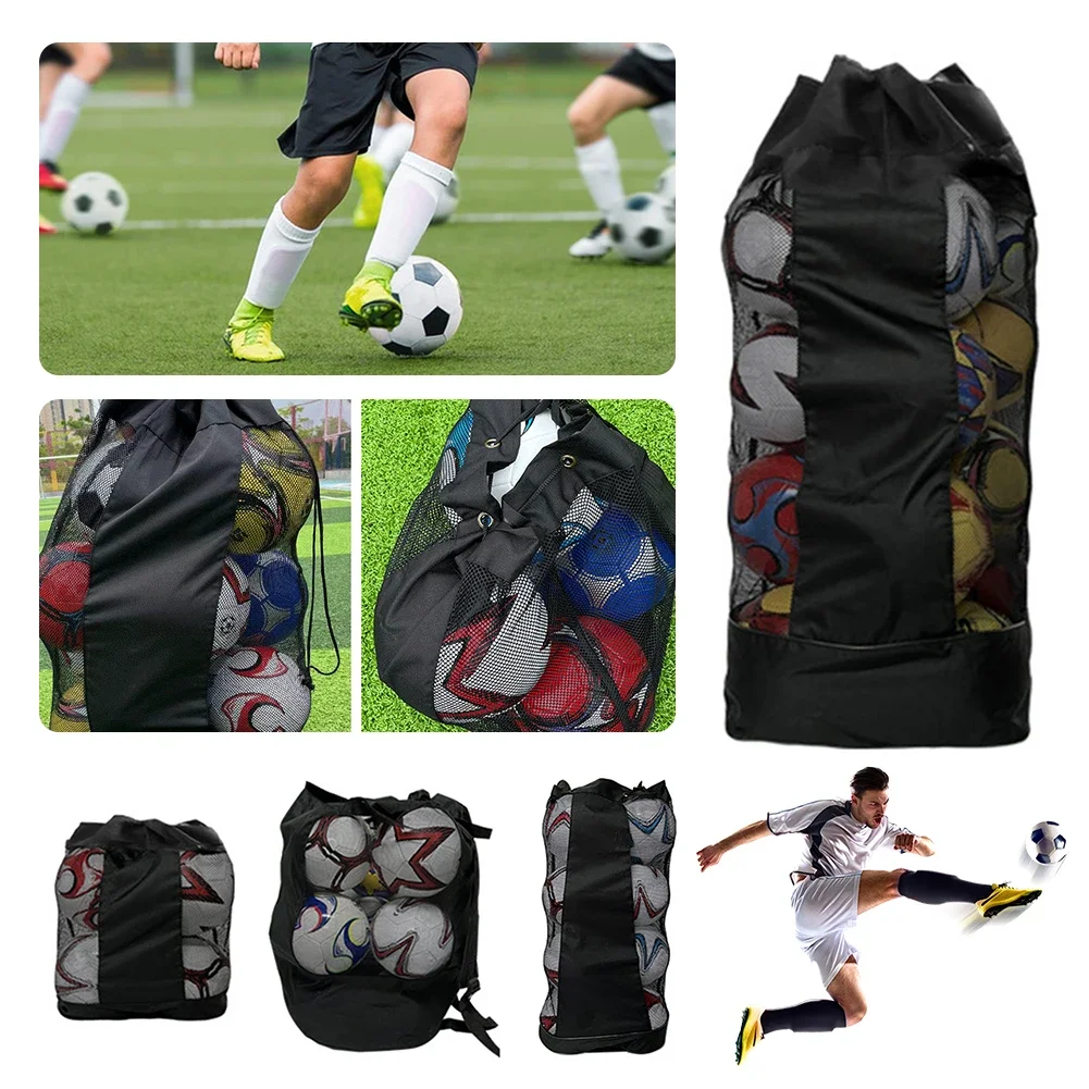 Basketball-Bag-with-Shoulder-Straps-Drawstring-Mesh-Balls-Bag-Sport ...