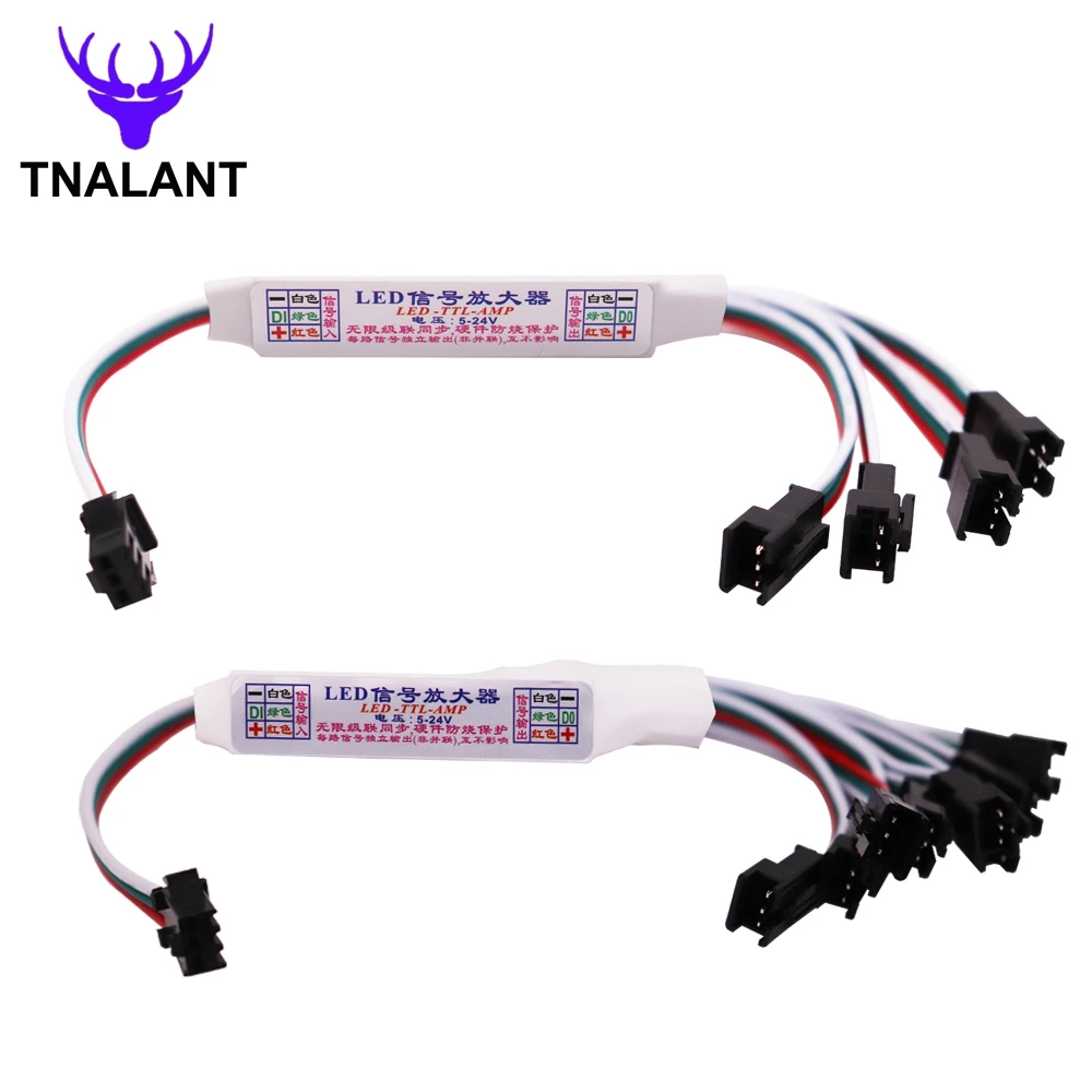 Led Mini Signal Amplifier Repeater For WS2812B WS2811 16703 SK6812 3Pin ...