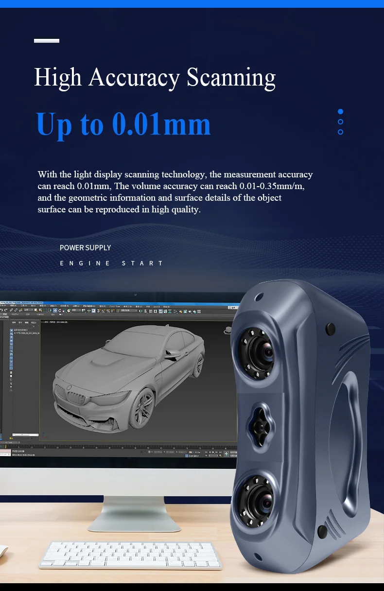 Commercial high precision fast scanning handheld portable laser 3d ...