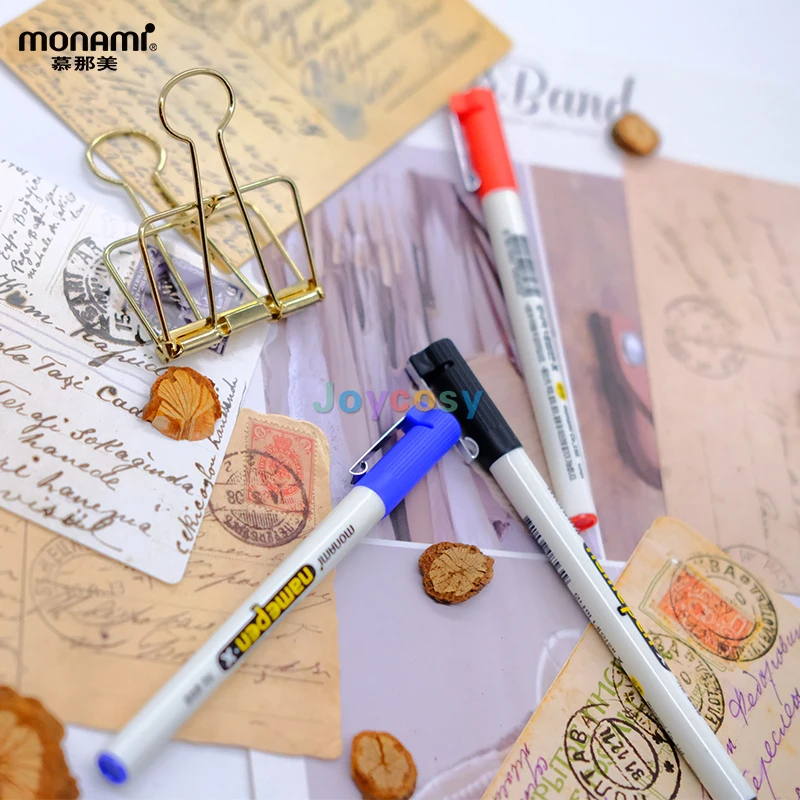 Monami Name Pen X Fine Permanent Marker, Thin 0.4mm Point Oil Based Pen ...