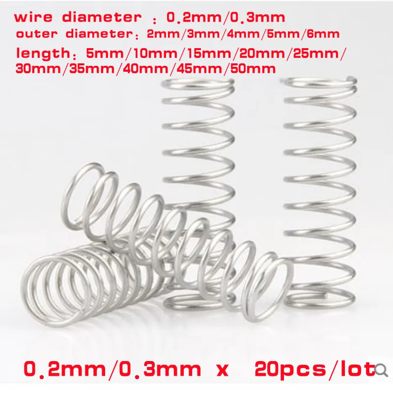 20pcs-lot-wire-Dia-0-2mm-0-3mm-Stainless-Steel-Micro-Small-Compression ...