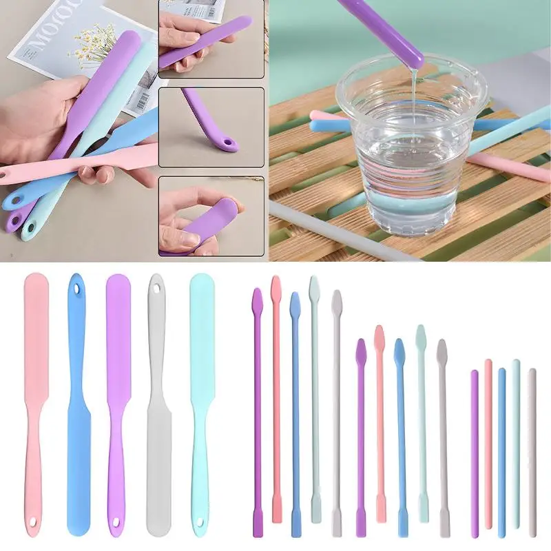 Silicone Stirring Brush Spoon Epoxy Resin Tool DIY Jewelry Making Tools ...