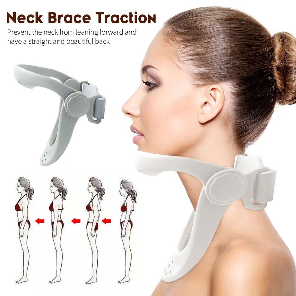 Adjustable-Posture-Corrector-Neck-Tractor-Cervical-Vertebra-Neck-Braces ...