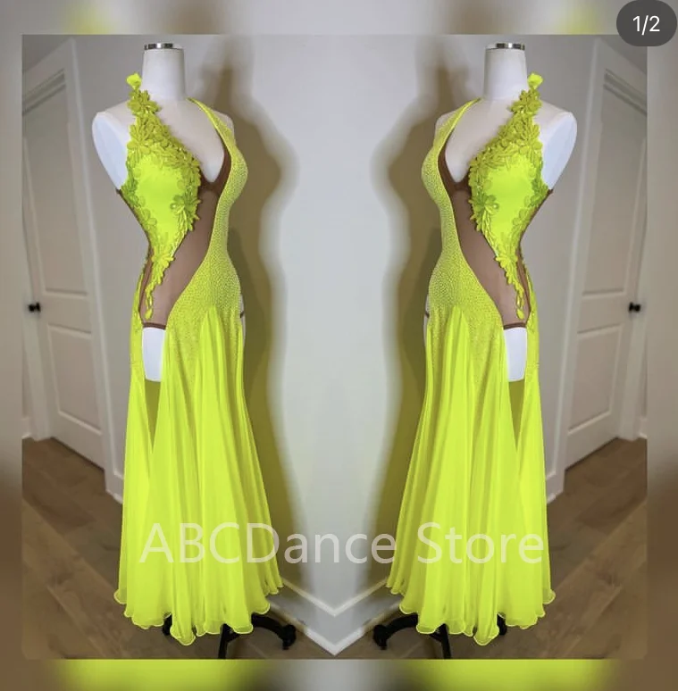 Женские танцевальные костюмы, платье для вальса, танцевальная одежда ...