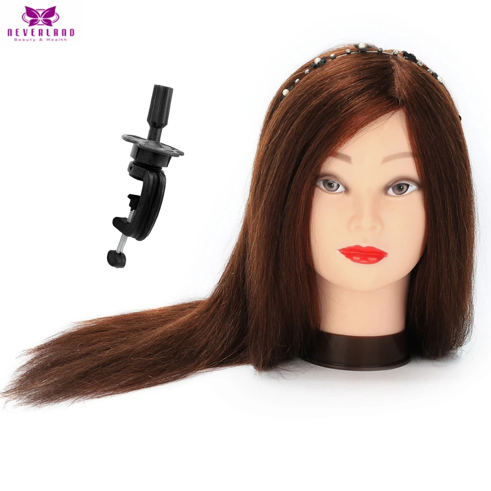 Neverland Brown 100% Real Hair Training Head Mannequin Head For ...