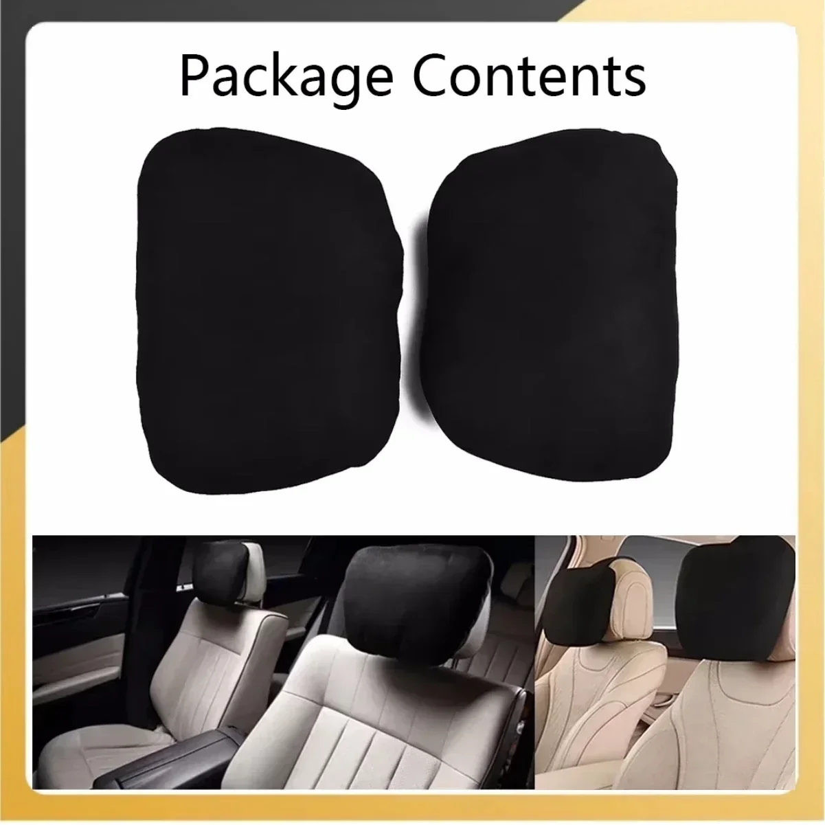 2pcs Car Headrest Maybach Design S Class Ultra Soft Pillow For Mercedes ...