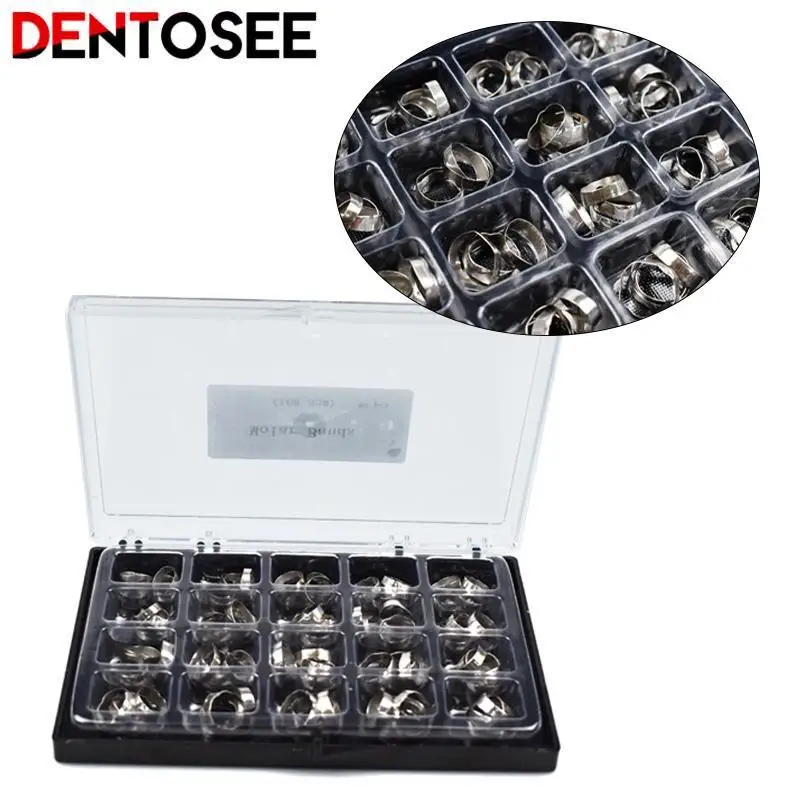 80Pcs Dental Molar Plain Band Straight Arch Wire Bands Ring MBT/ROTH 16 ...