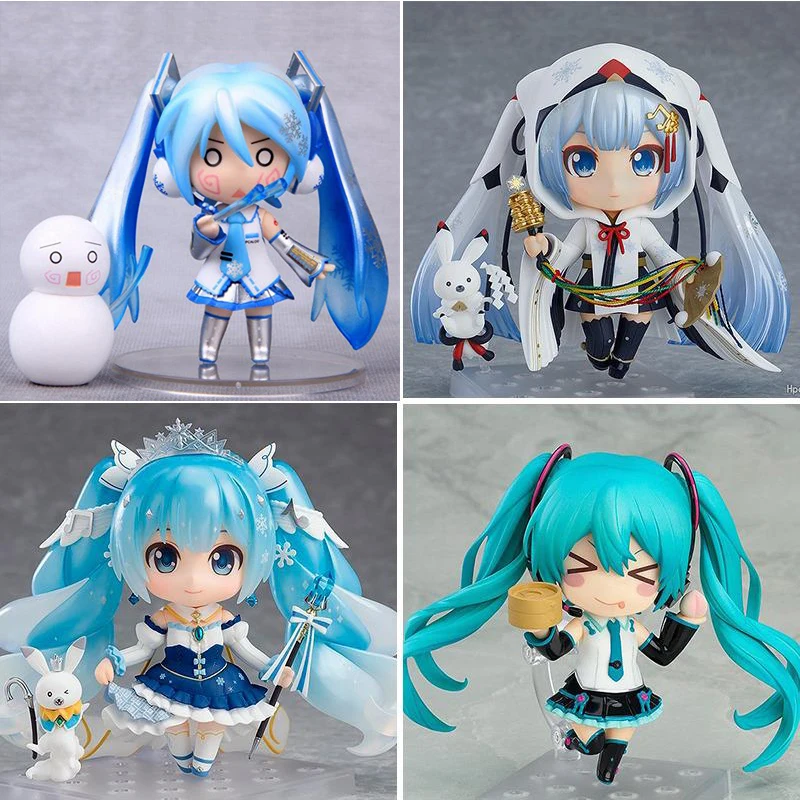 10cm Hatsune Miku Anime Action Figures Smile Snow Princess Multi ...