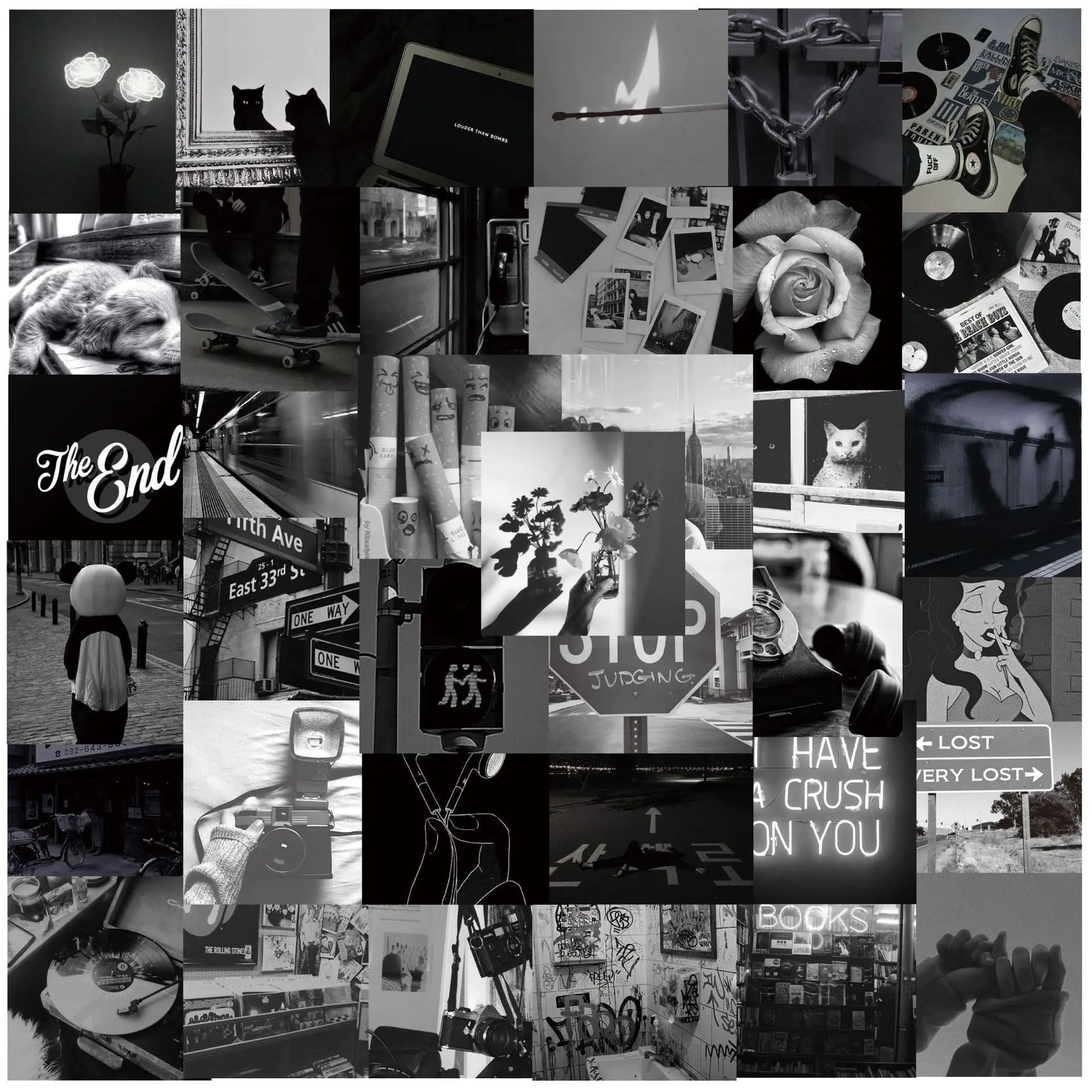 10-30-50PCS-New-Black-and-White-Depressed-Sad-Graffiti-Helmet-Cup-DIY ...