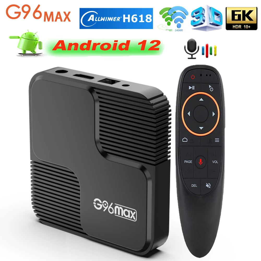 BLKJ G96 MAX TV Box Android 12 Allwinner H618 Chip 6K 2.4G&5Ghz WiFi ...