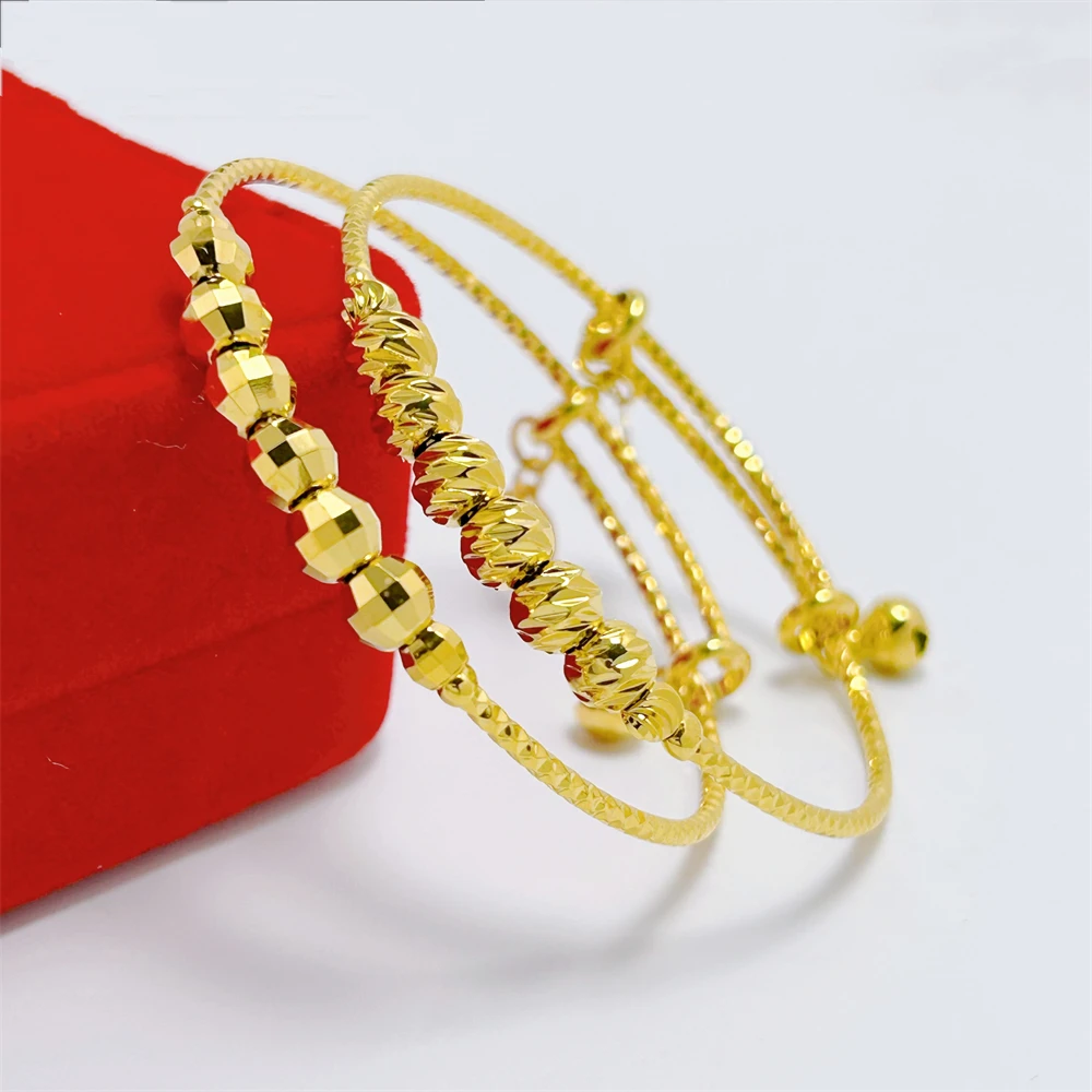 Stainless-Steel-Multi-Beads-Cuff-Bangles-for-Kids-Girls-Children-Charm ...