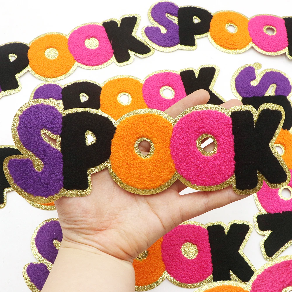 1PC-Funny-Halloween-Spook-Chenille-Patches-For-Clothing-Backpack-Decor ...