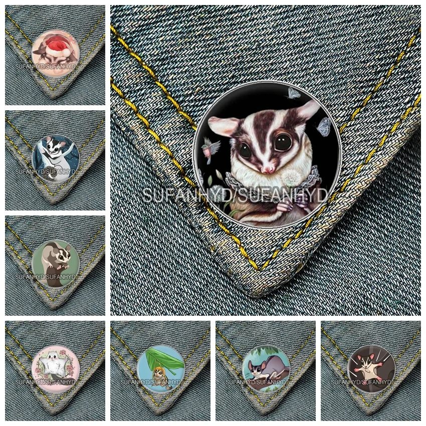 Stainless-Steel-New-Sugar-Glider-Badge-Brooch-Cute-Mouse-Pin-Backpack ...