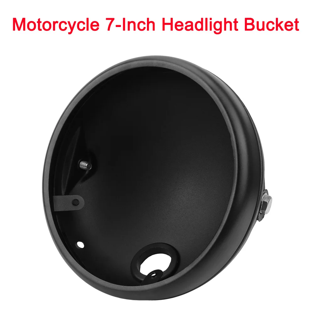 Motorcycle-Headlight-7-Inch-Retro-Bracket-LED-Headlight-Shell-Modified ...