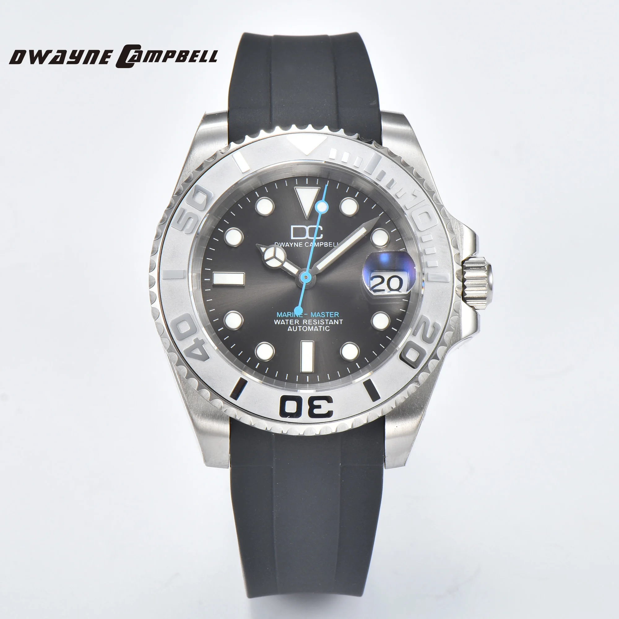 DWAYNE-CAMPBELL-NH35-Men-s-Mechanical-Watch-Waterproof-Rubber-Band ...