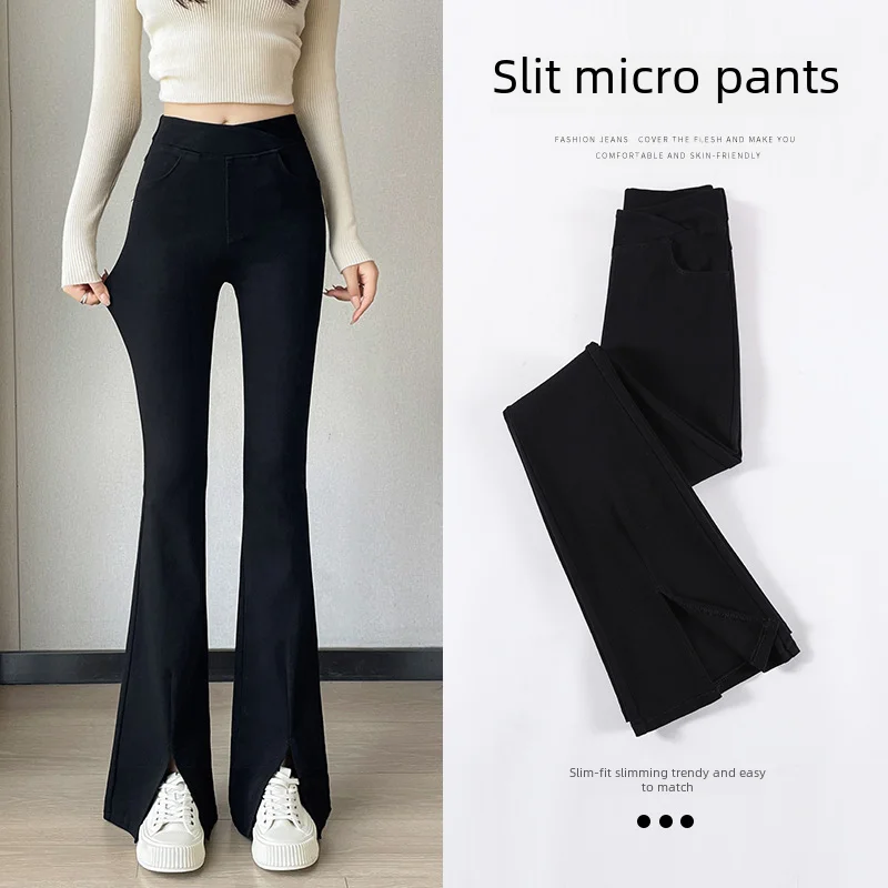 2023-Spring-Autumn-High-waisted-Slimming-Leggings-Black-Microbell ...