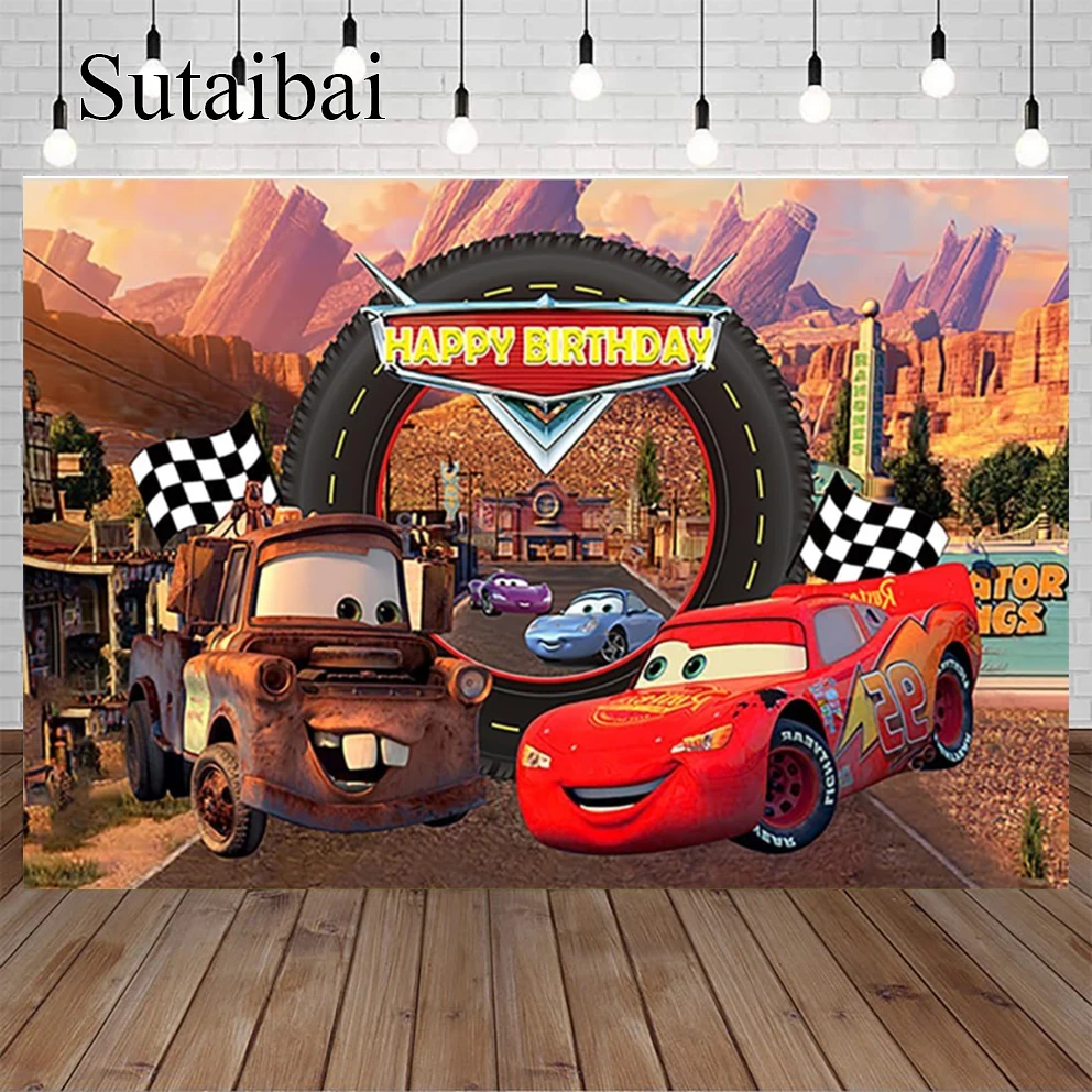 Trailer-Backdrop-for-Birthday-Party-Decorations-Lightning-McQueen-Theme ...