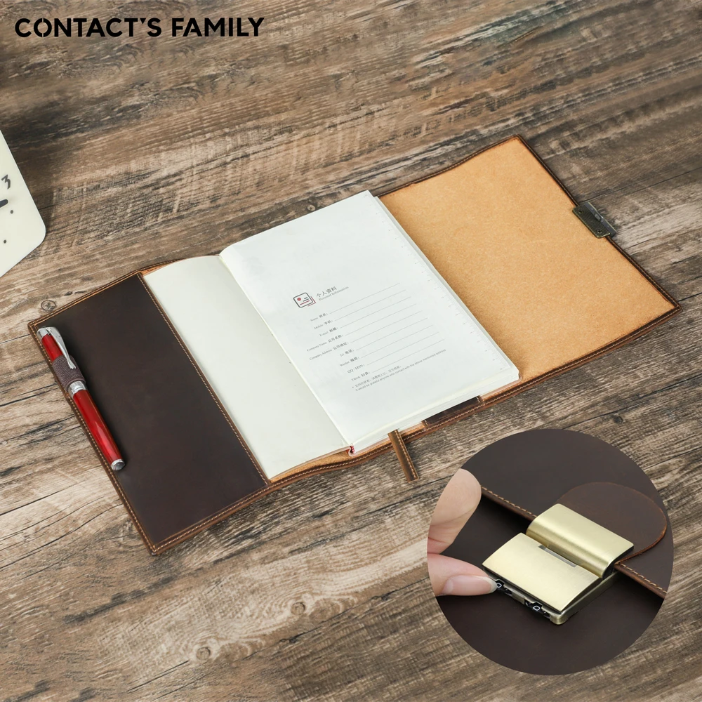 A5-Retro-Handmade-Password-Book-Cover-with-Combination-Lock-Travel ...