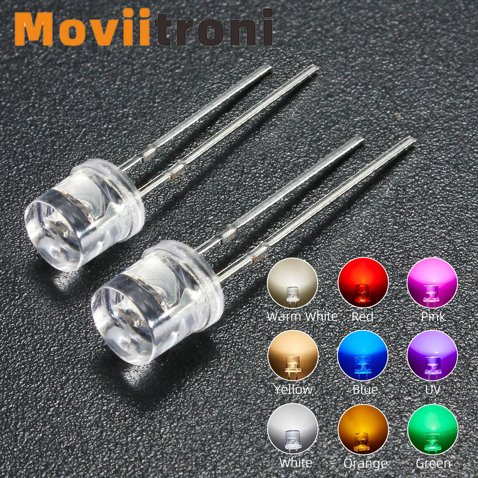 50Pcs-5mm-Flat-Top-LED-Diode-9-Colors-Lights-Bright-Bulb-Lamps ...