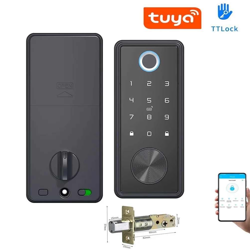 Smart Lock ,Keyless Entry Deadbolt 6 in1,Fingerprint/Touch Keypad/IC ...