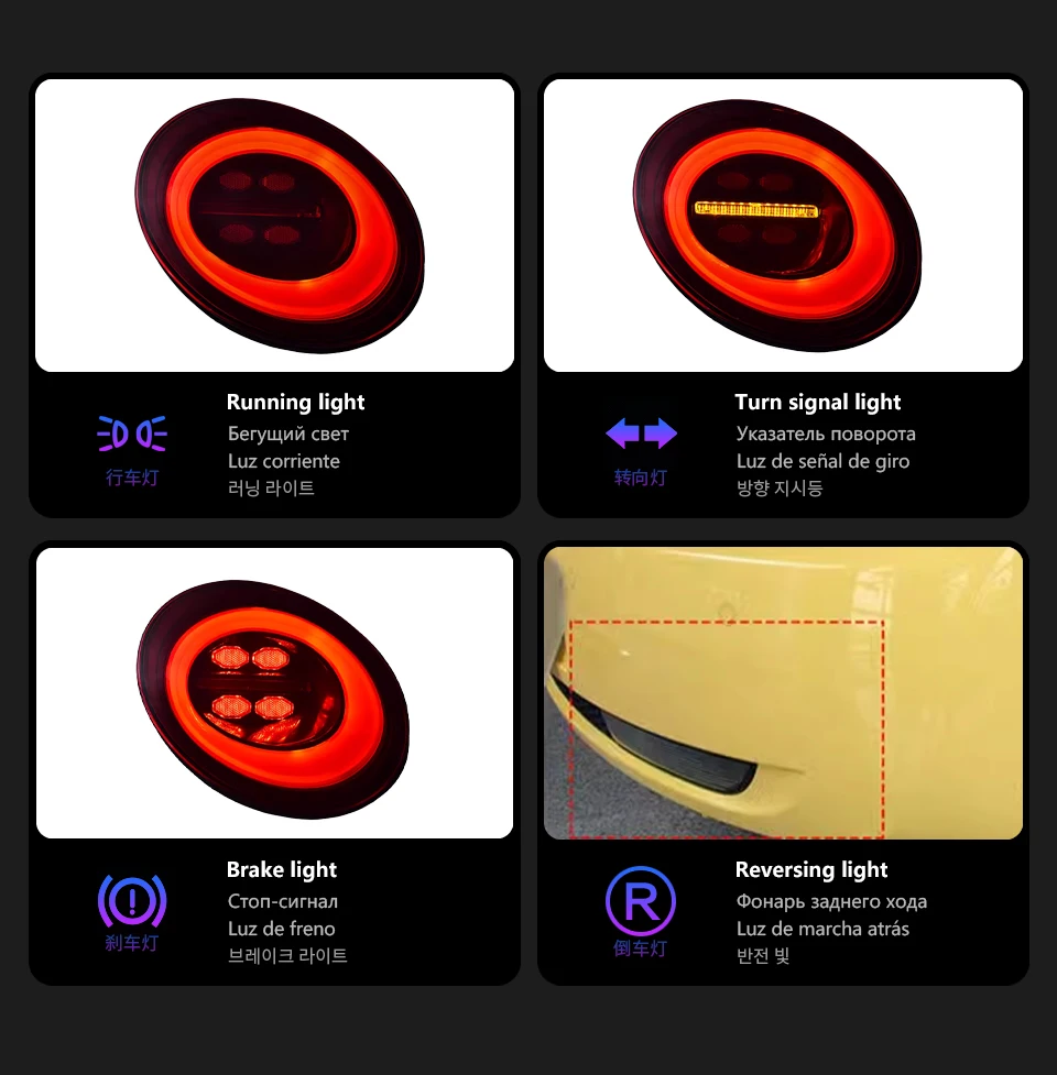 Vw Beetle Tail Lights 2006-2012 Beetle Led Tail Light Drl Rear Lamp ...