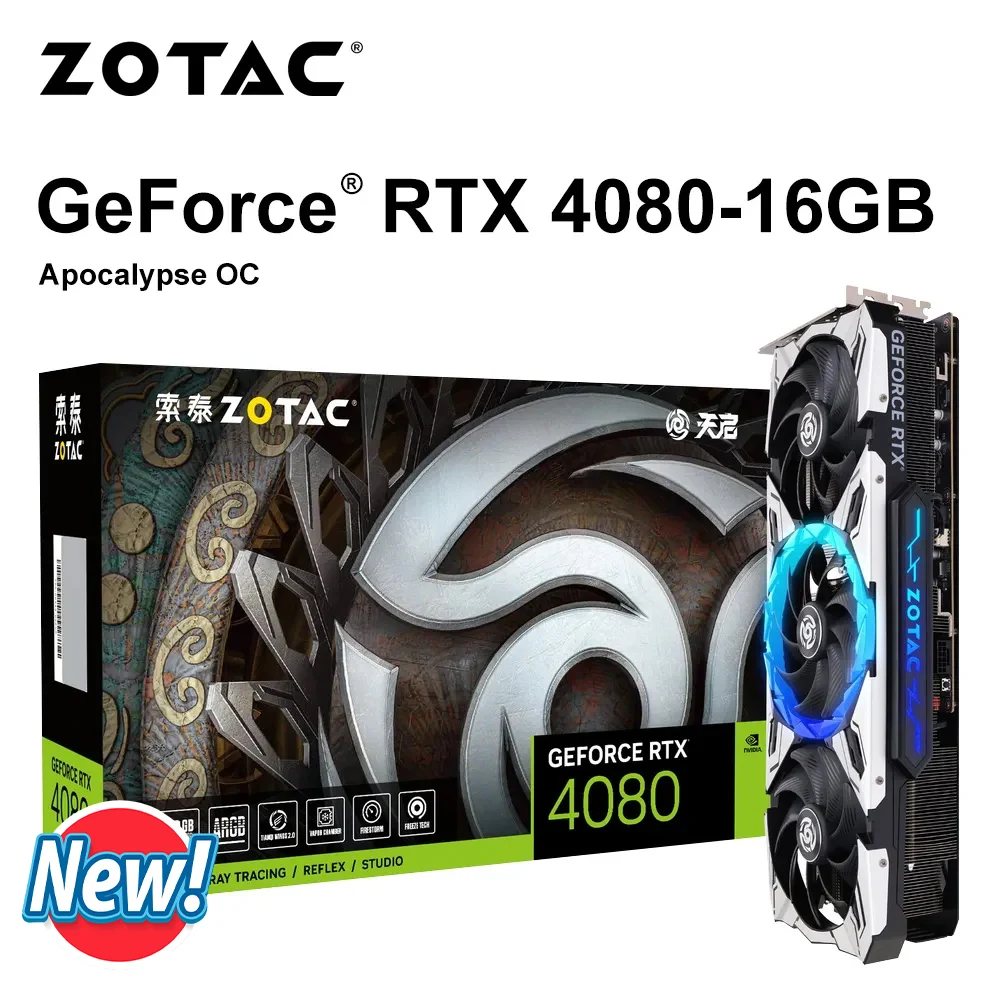 ZOTAC New RTX 4080 RTX4080 16GB Graphic Card GDDR6X 256Bit 12Pin Gaming ...