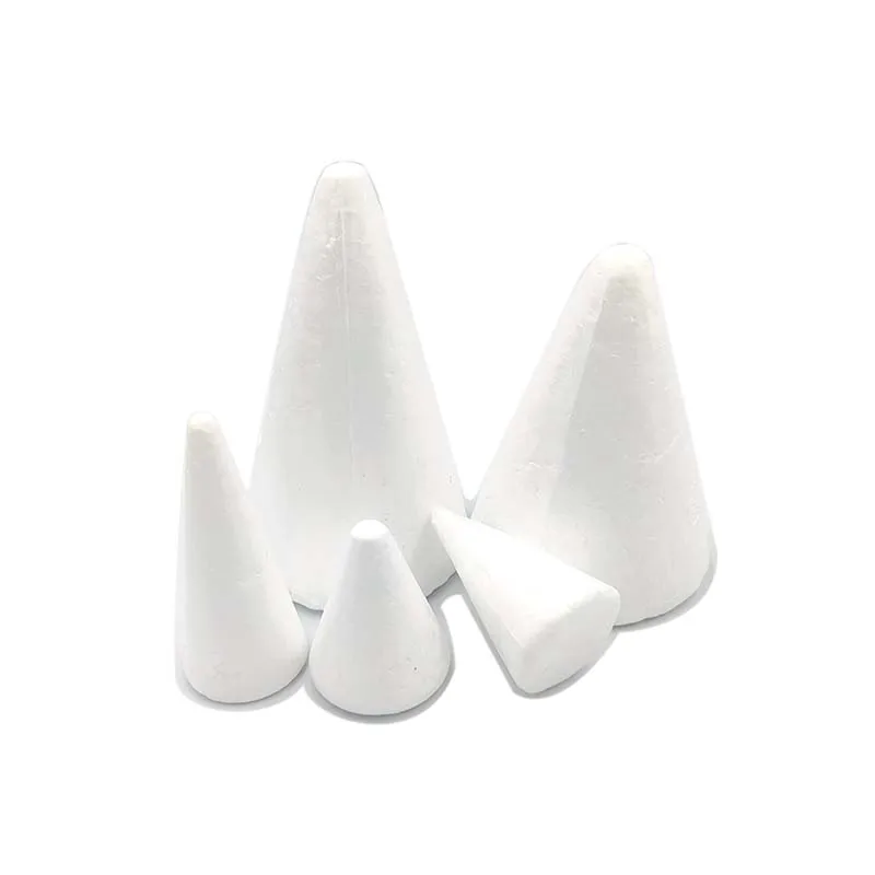 White-Foam-Cones-Craft-Styrofoam-Cones-Arts-and-Crafts-Supplies-for-DIY ...