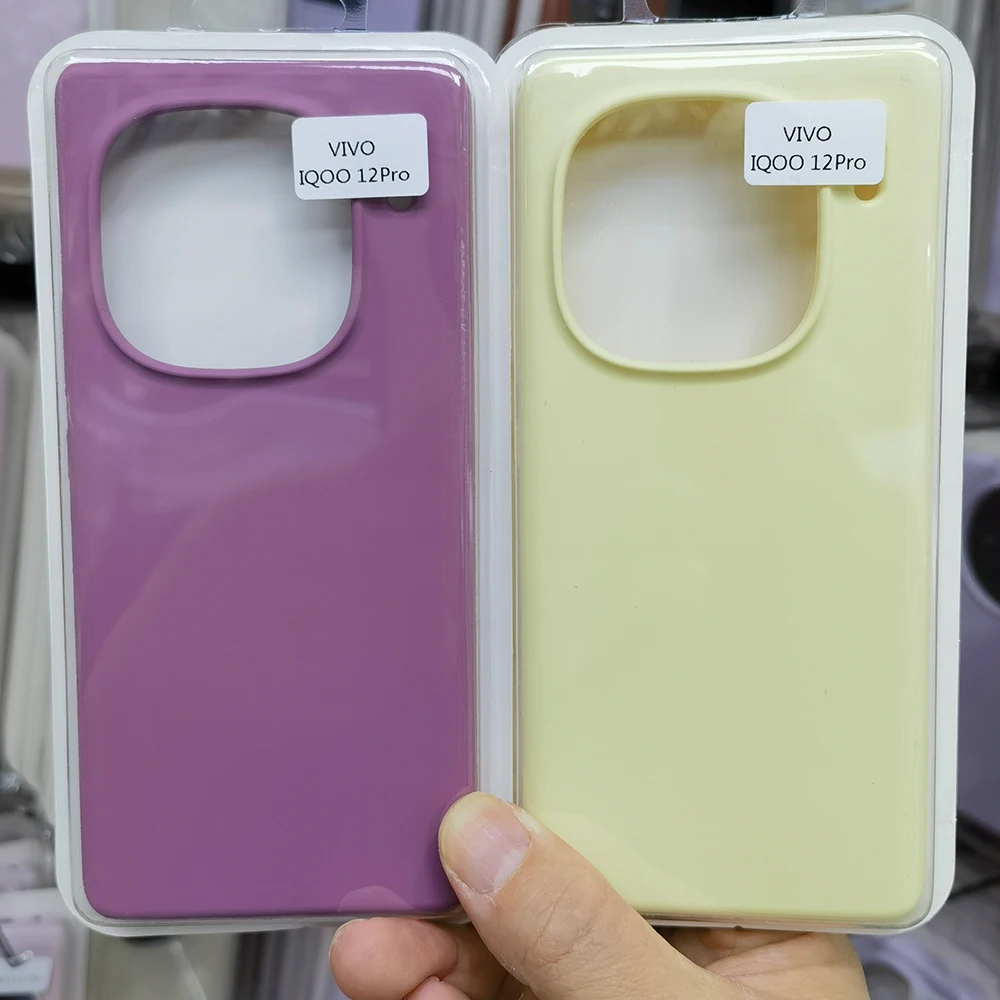 For vivo iQOO 12 Pro / iQOO 12Case Silky Liquid Silicone Case Soft ...