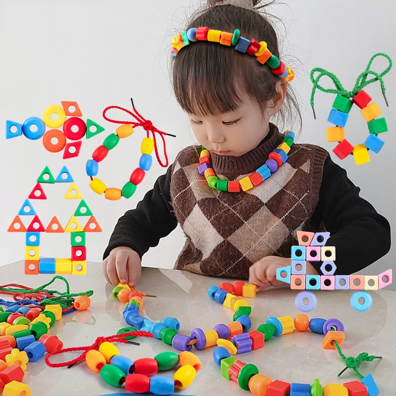 Beads Toys Plastic Children Handmade DIY Puzzle Early Education Toy ...