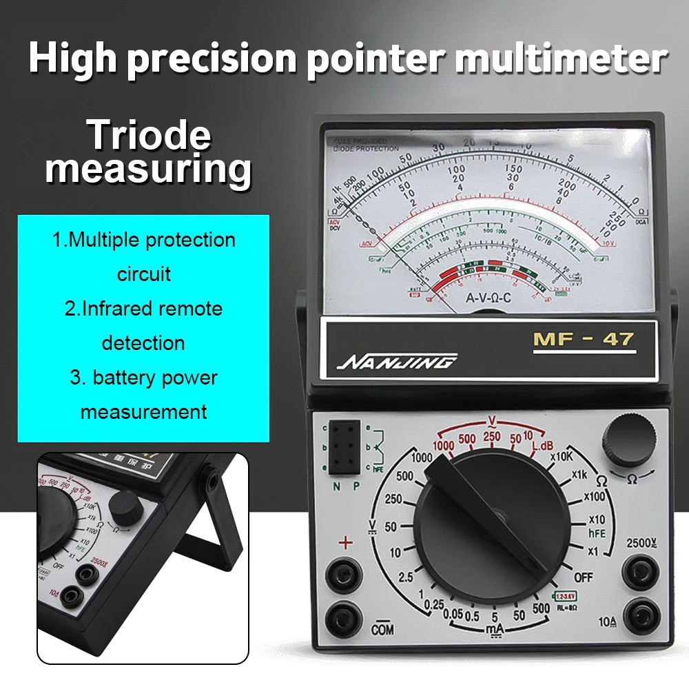 High-Precision-MF47-Multimeter-DC-AC-Voltage-DC-Current-10A-Tester ...