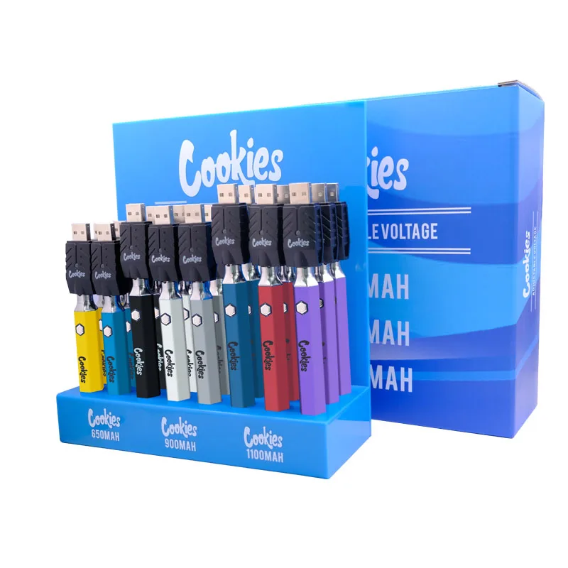 510-Thread-Cookies-Adjustable-Voltage-Preheat-Battery-Bottom-Usb-Charger-650-900-1100mAh-For ...