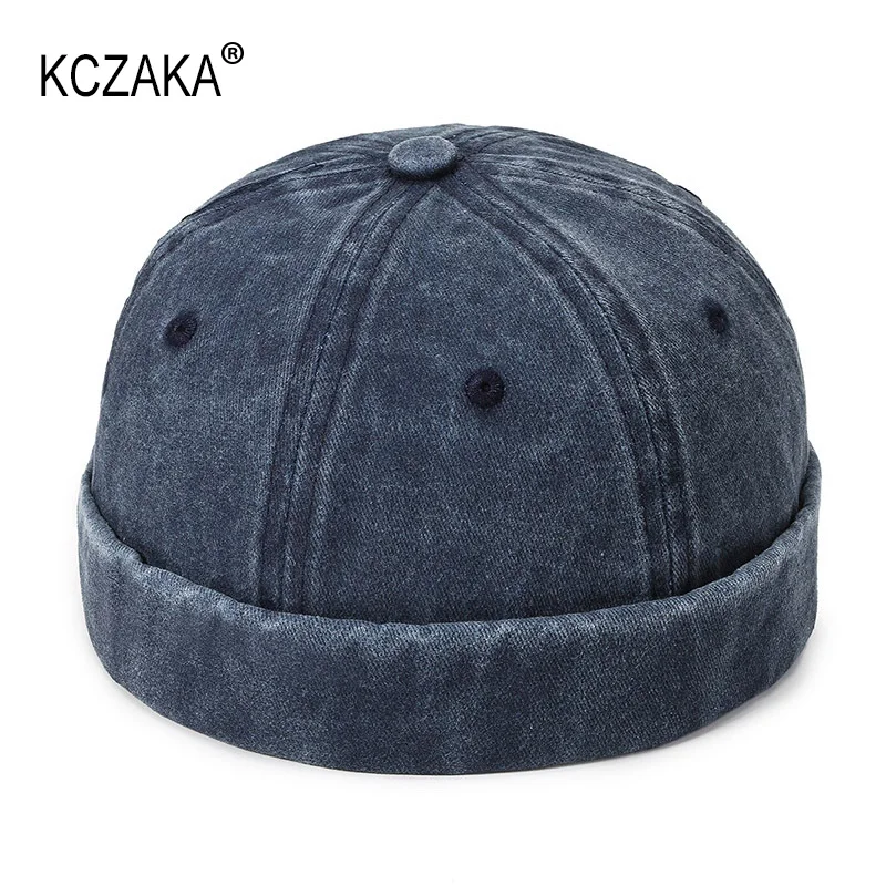 Spring-Men-s-Washed-Cot-Docker-Beanie-Cap-Retro-Brimless-Sailor ...