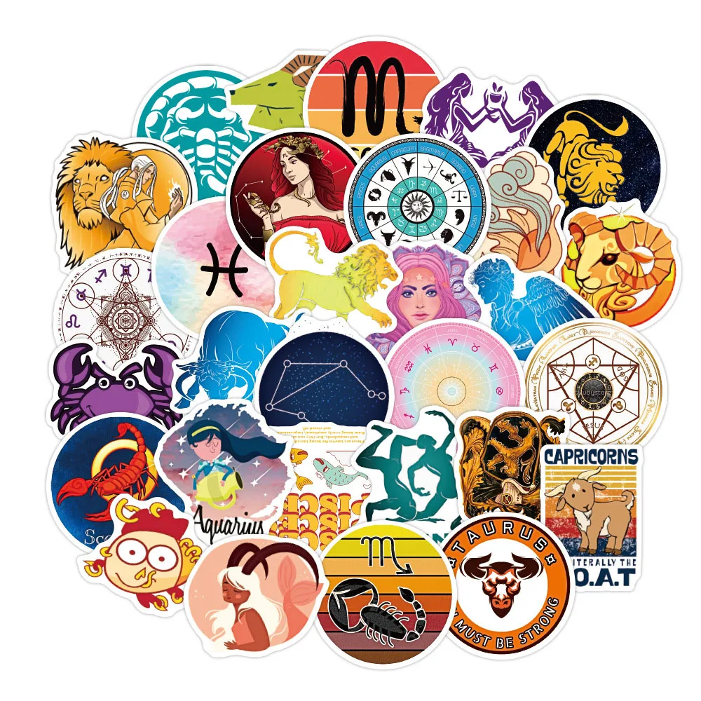 50-100Pcs-INS-Cartoon-Cute-Kawaii-Constellations-Starry-Stickers-PVC ...