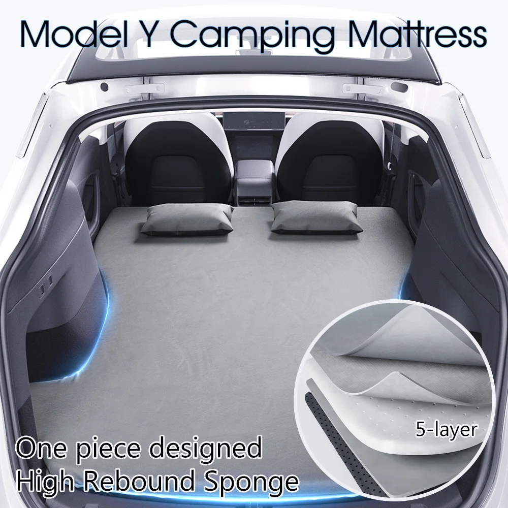 For-Tesla-Model-Y-Camping-Mattress-with-Pillows-Portable-Foldable ...