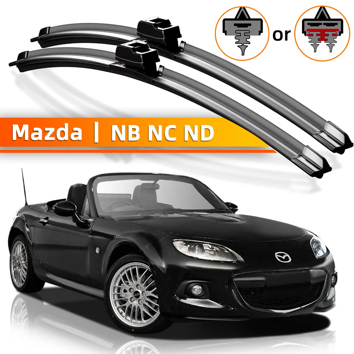 2PCS Windshield Wiper Blades Suitable For Mazda Mx-5 Mx5 Nb Nc Nd 1998 ...