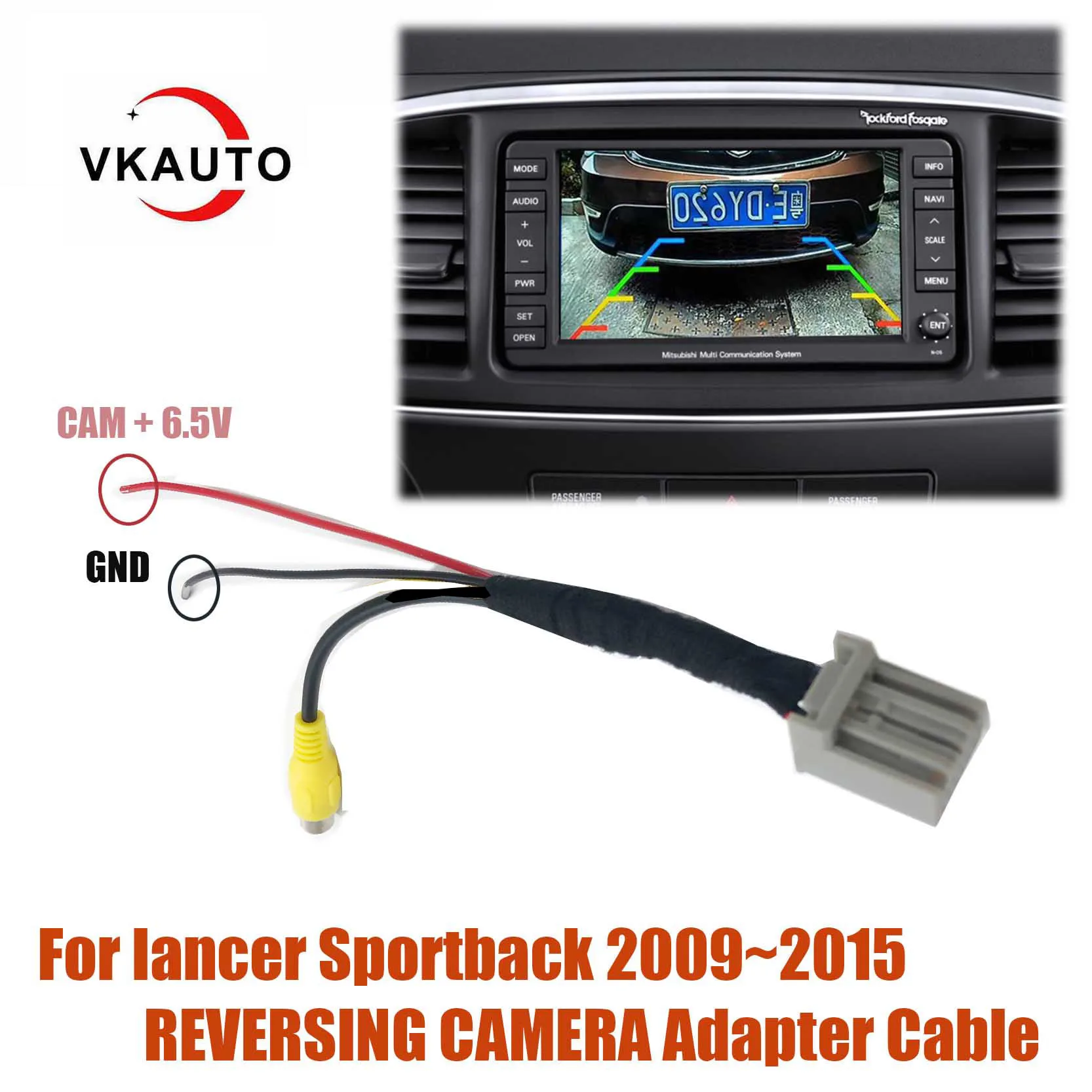 VKAUTO-Rear-View-Camera-C12-Pin-adapter-Cable-For-Mitsubishi-lancer ...