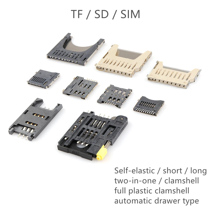 5PCS-SD-MINI-TF-SIM-MICRO-card-holder-card-slot-Large-Small-Long-Short ...