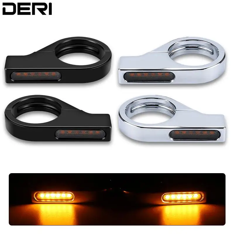 41mm-Fork-Tubes-LED-Turn-Signal-Light-Front-Running-Indicator-Lamps ...